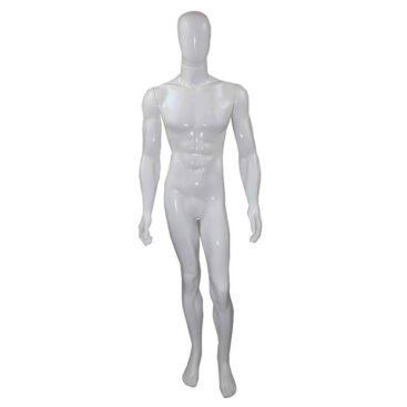Manequim Masculino Bombado. PVC Tradicional. Branco – Cmanequim